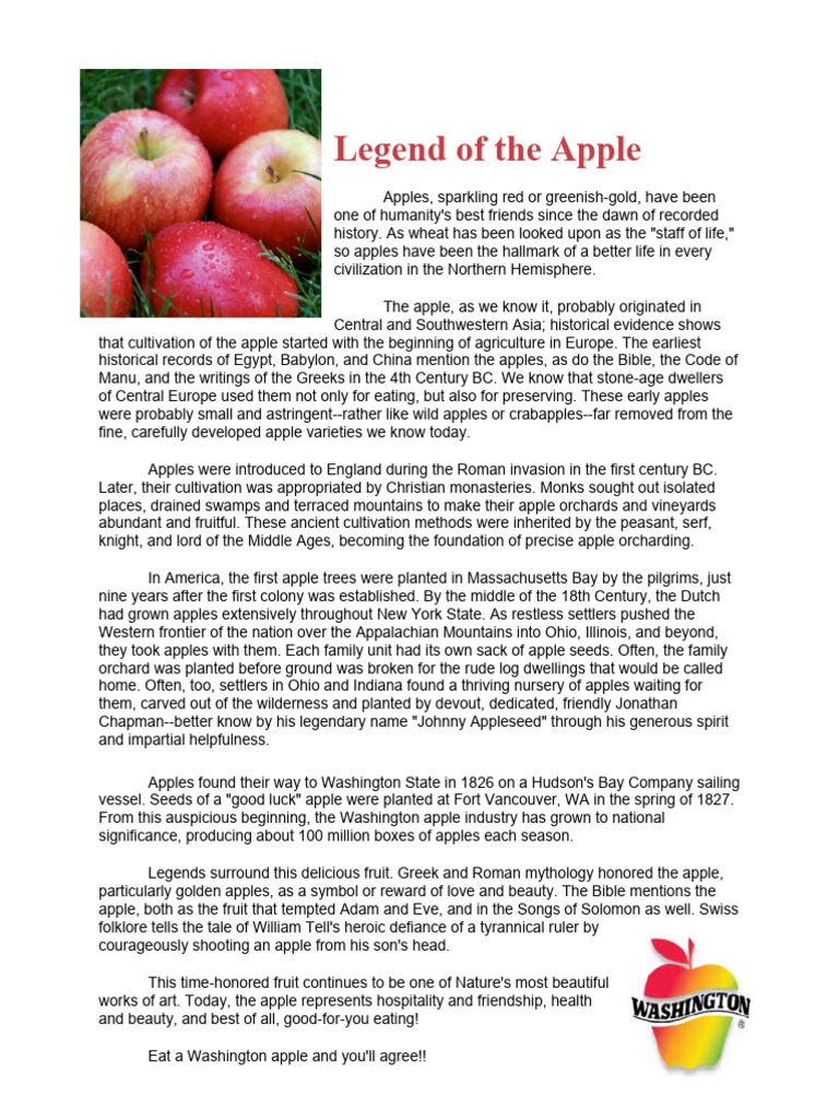 Legend of the Apple | PDF | Apple | Agriculture