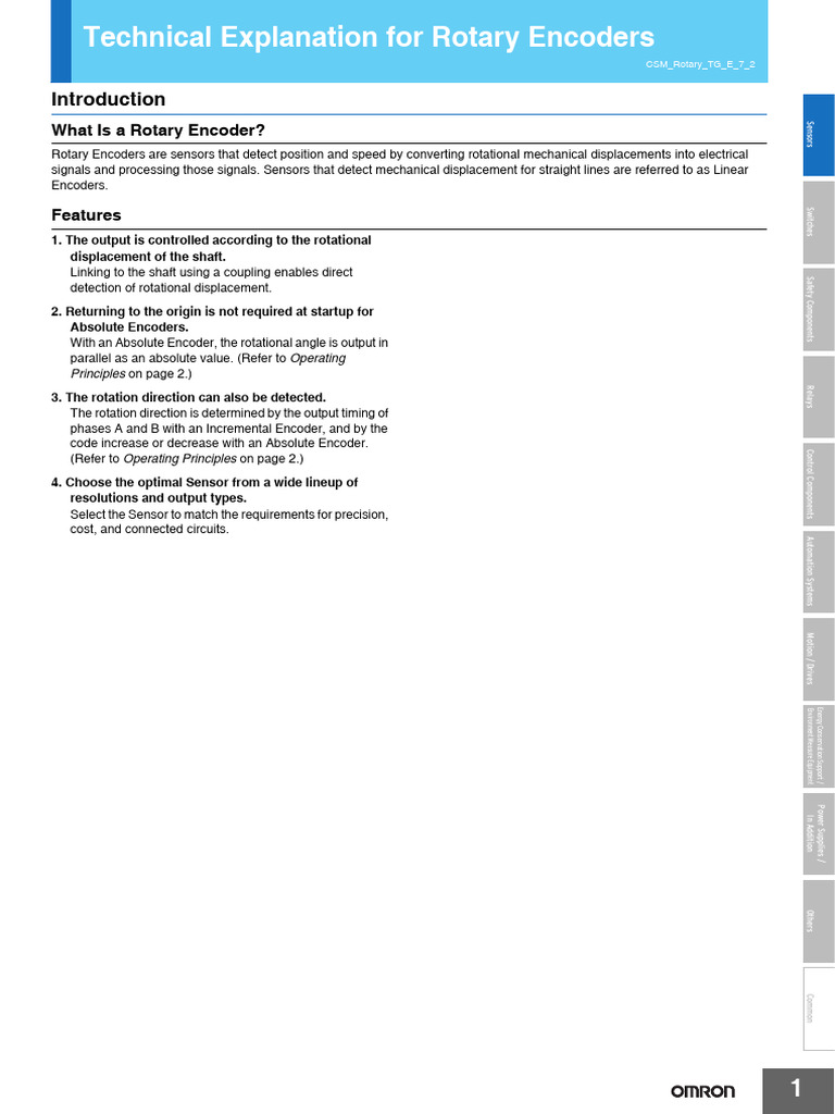 Technical Explanation of Rotary Encoders | PDF | Bipolar Junction Transistor | Electrical ...