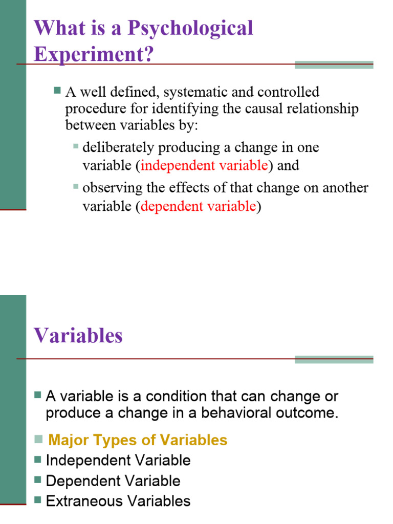 Unit 1 Psy101l - Exp | PDF | Experiment | Dependent And Independent Variables