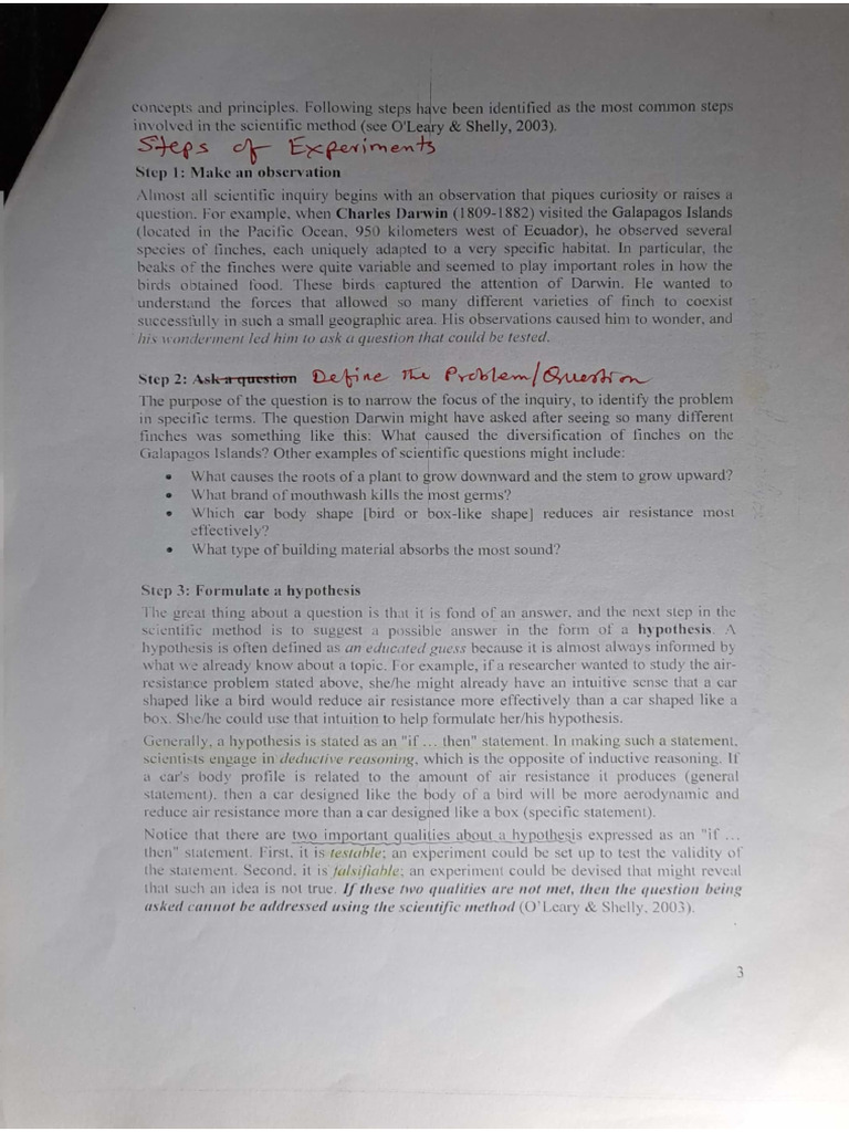 Experiment Steps | PDF