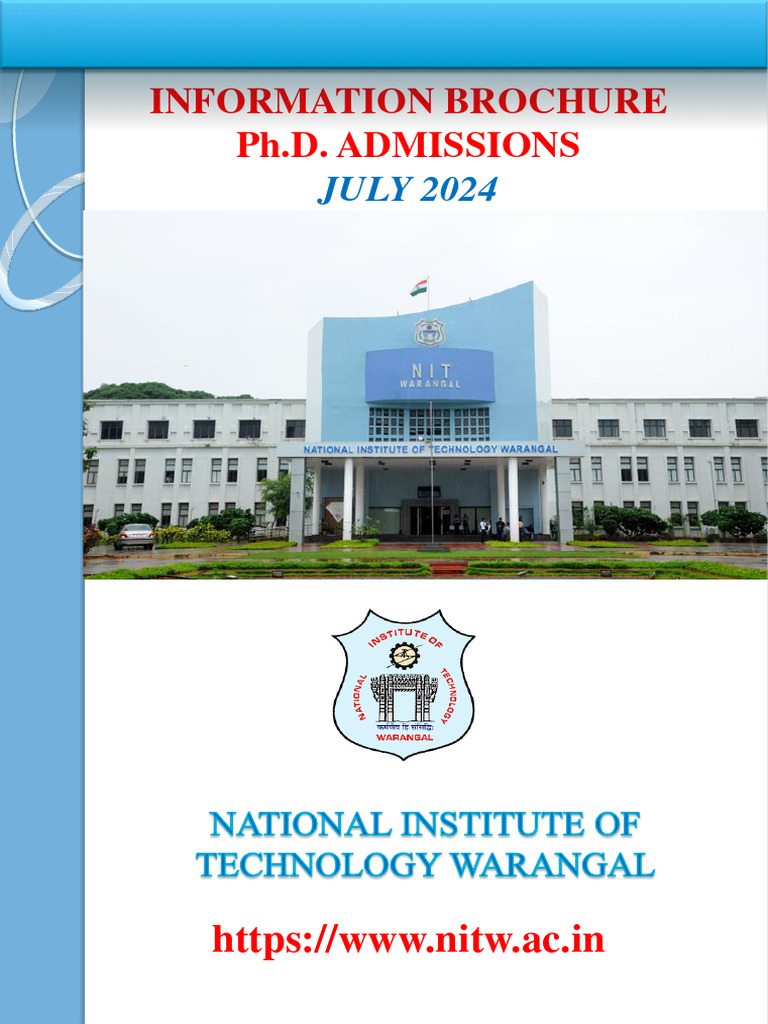 PHD Nit Warangal | PDF | Biotechnology | Engineering