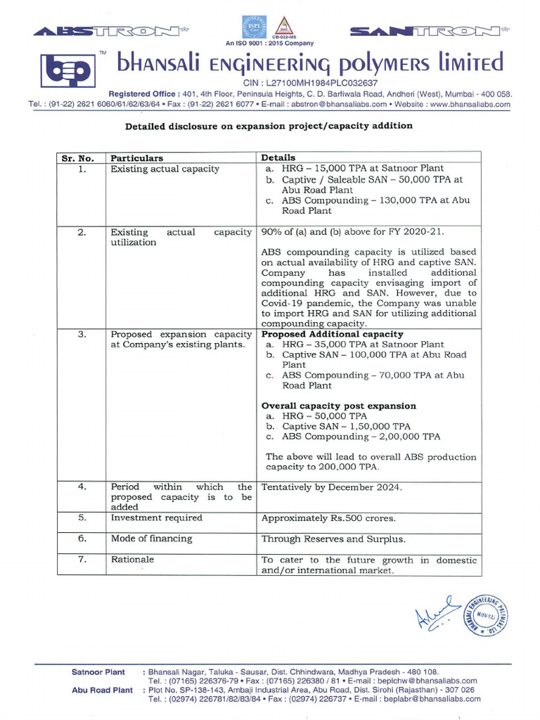 BEPL-EXPANSION | PDF