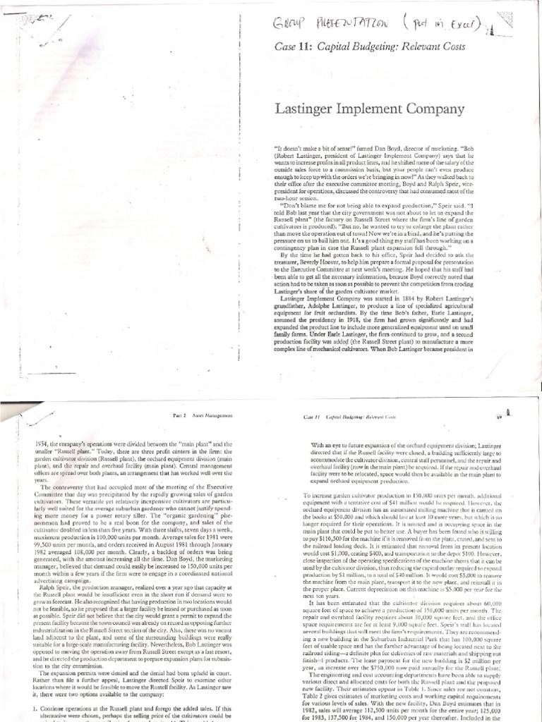 Lastinger Implement Company and Allied Foods | PDF