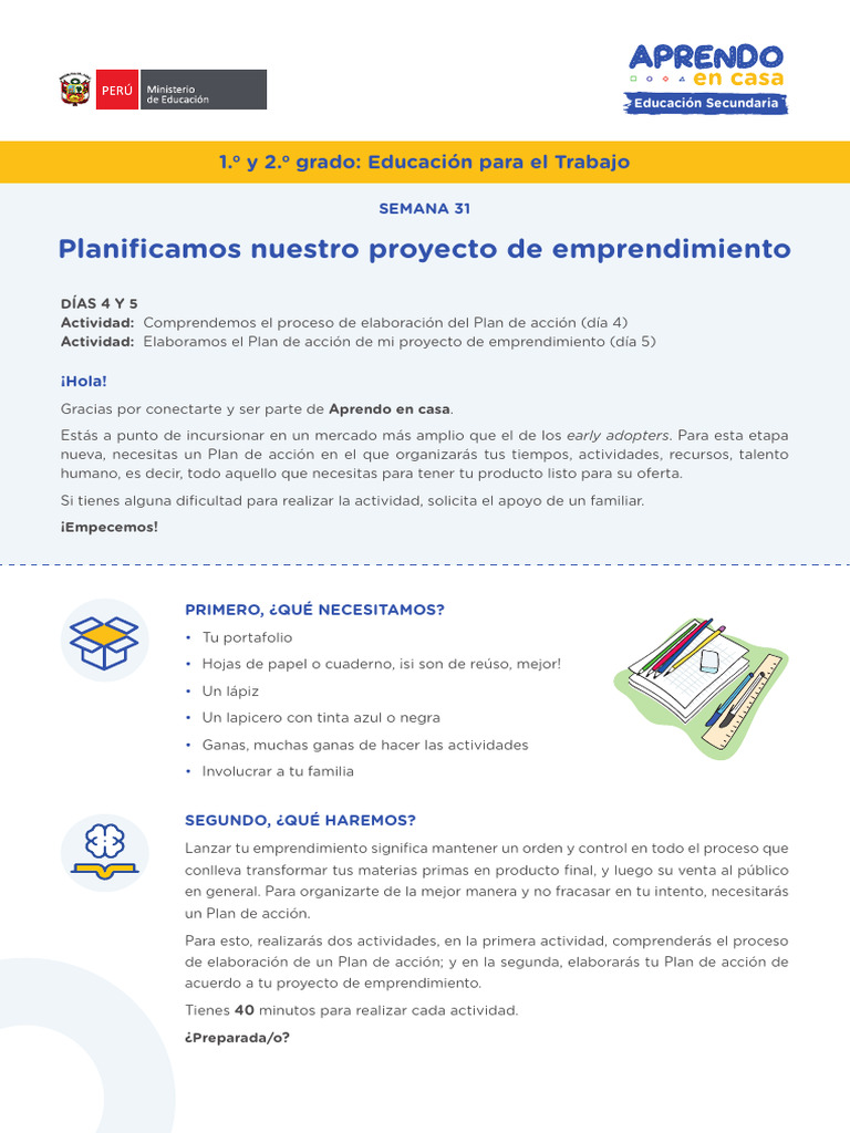 s31 Sec 1 Guia Ept | PDF | Textiles | Iniciativa empresarial