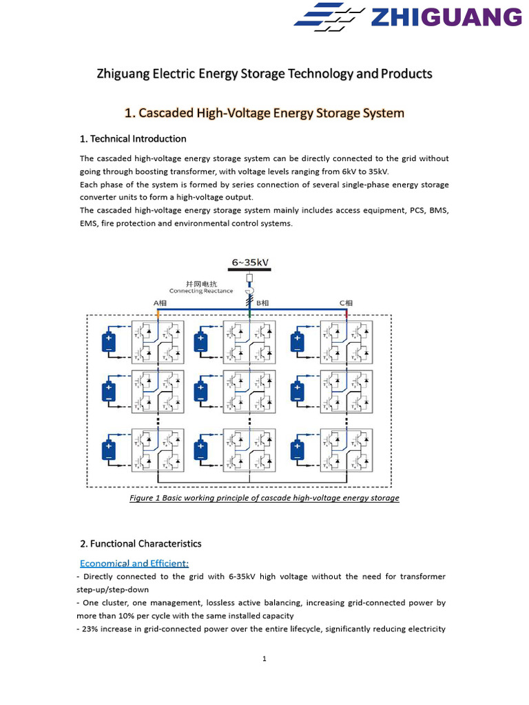 ZHIGUANG Cascaded High-Voltage Energy Storage System | PDF | Energy Storage | Electrical Grid