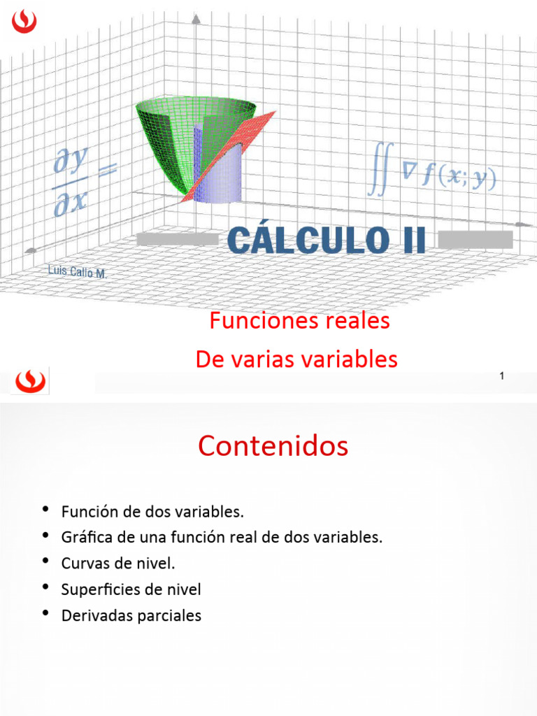 Funciones de Varias variables-MA263 - 2018 - 1 | PDF | Función (Matemáticas) | Derivado
