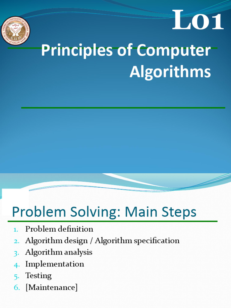 L01 Algorithmanalysis Pdf Algorithms Computational Complexity Theory