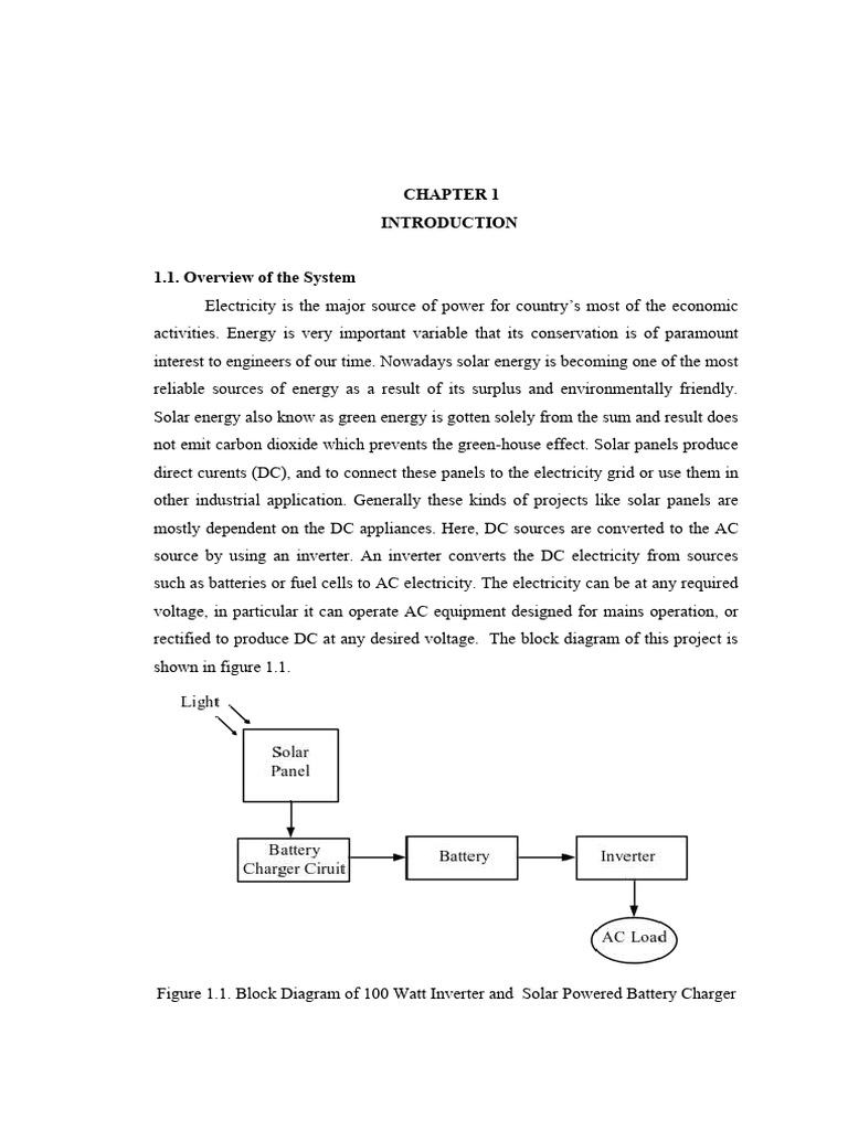 Solar Charging System Pdf Power Inverter Direct Current