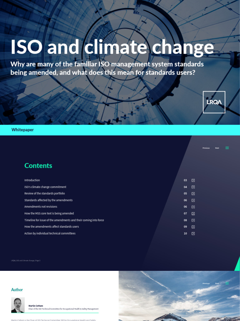 ISO 45007 Amendments for Climate Action | PDF | International ...
