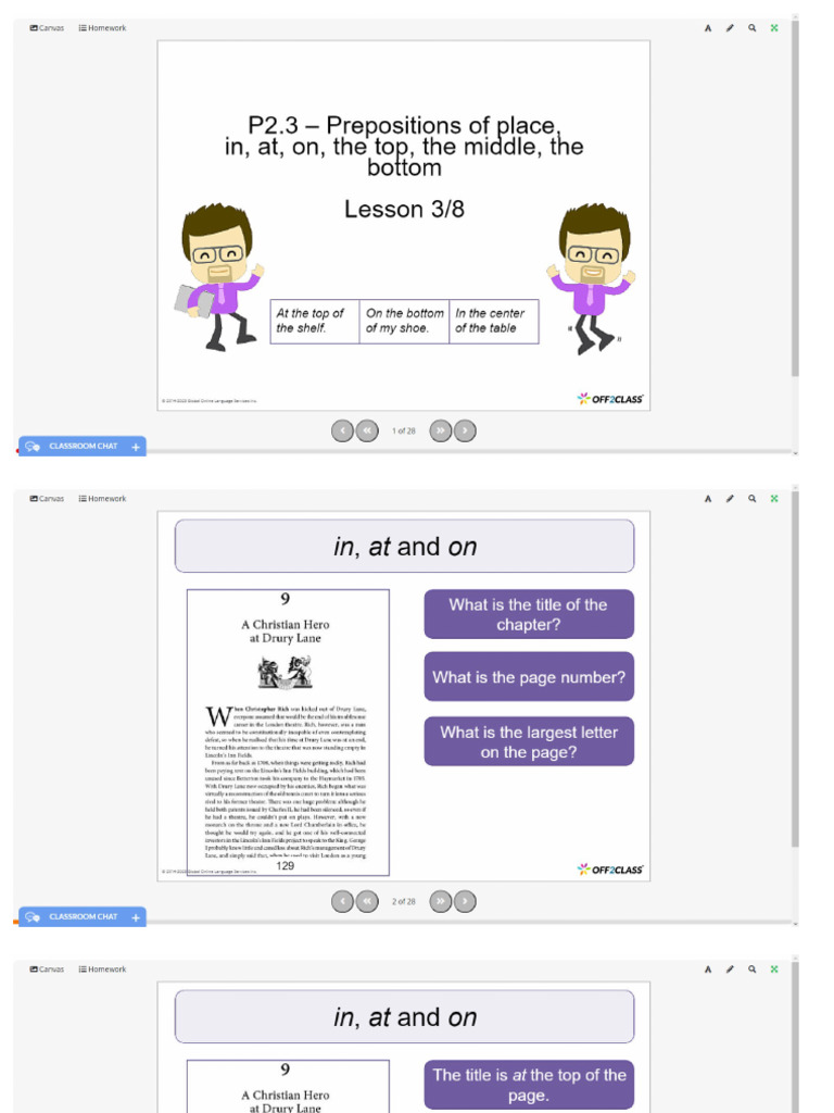 Prepositions of Place_ in, at, on, top, bottom, middle | PDF