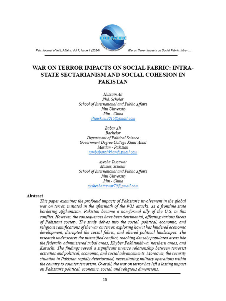 War on Terror and Impacts on Pakistan | PDF | War On Terror | Pakistan