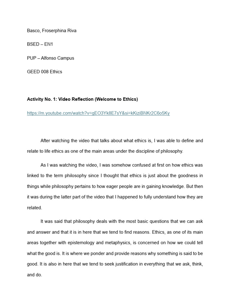 Welcome To Ethics Pdf