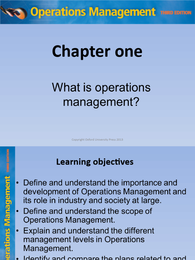 Chapter 1 - PPS - What Is Operations Management | PDF | Business