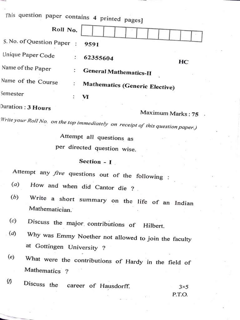 GE-2 Maths pyq | PDF | Mathematical Analysis | Applied Mathematics