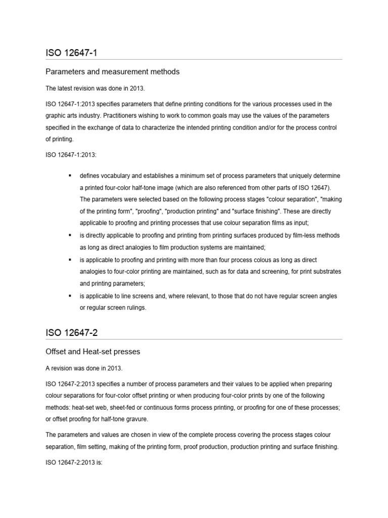 PRINTING ISO STANDARDS | PDF | Graphic Design | Communication Design