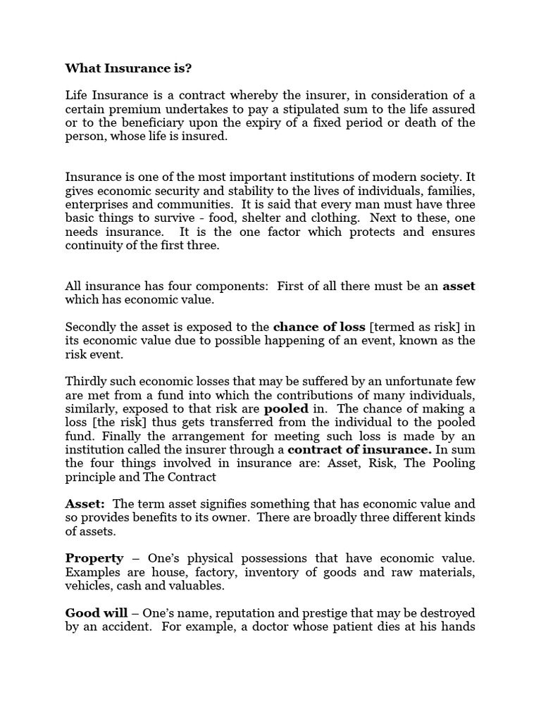 Introduction to Insurance[1] | PDF | Insurance | Risk