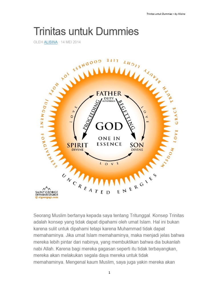 Trinitas: Memahami Konsep dan Kontroversi | PDF