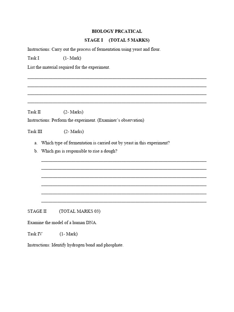 Practical Biology Class X | PDF | Cerebrum | Yeast