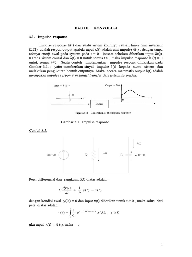 Konvolusi Sinyal dan Impulse Response | PDF