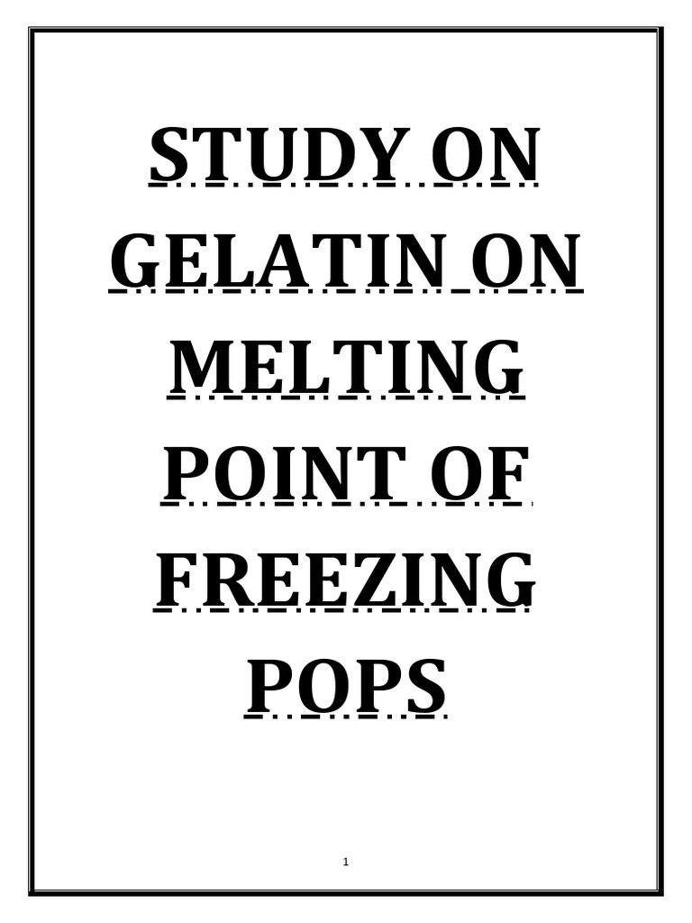 Chemistry Project | PDF | Gelatin