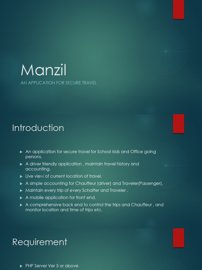 Manzil Introduction | PDF | Technology & Engineering
