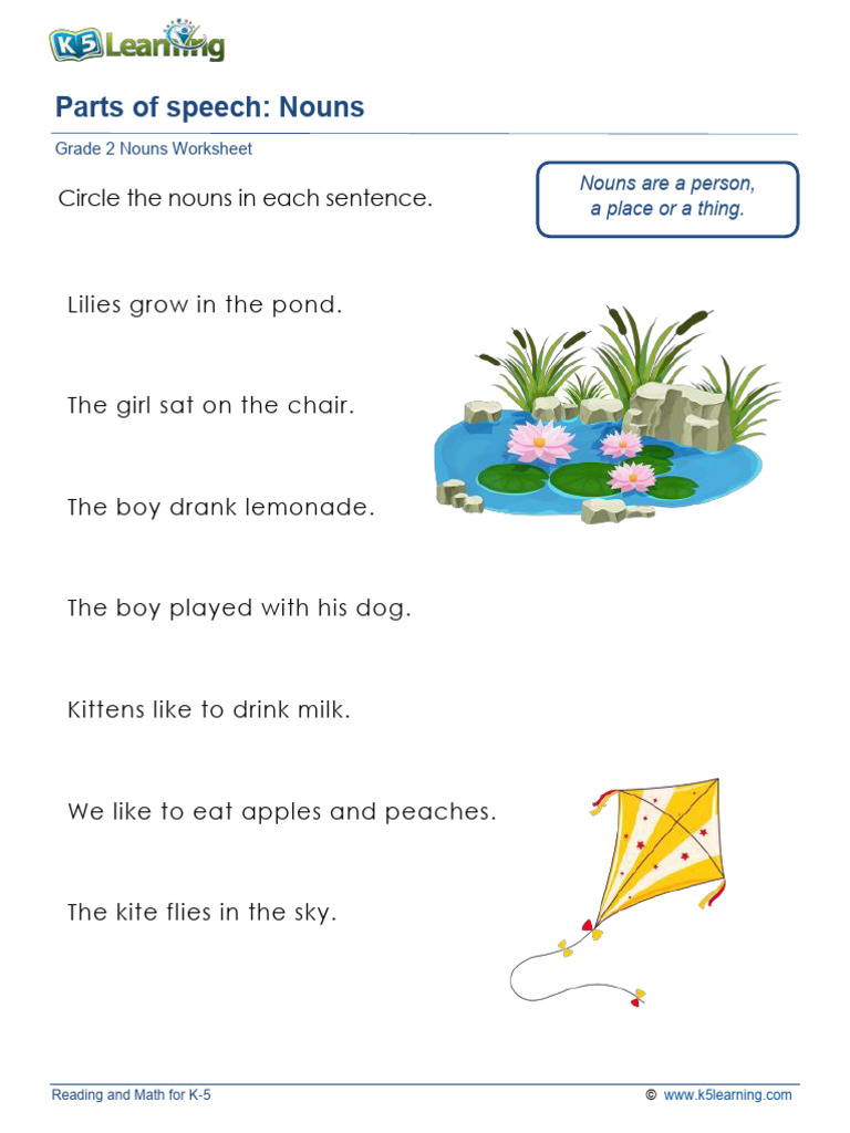 2nd Grade Circle Noun 3 | PDF