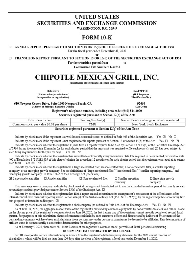 Chipotle 2020 Q4 Non GAAP | PDF | Food Safety | Chipotle Mexican Grill Chipotle 2020 Q4 Non GAAP | PDF | Food Safety | Chipotle Mexican Grill