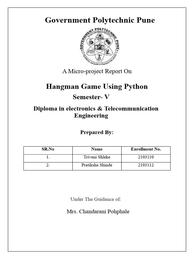 Python Microproject Pdf Python Programming Language Computer Programming 3192