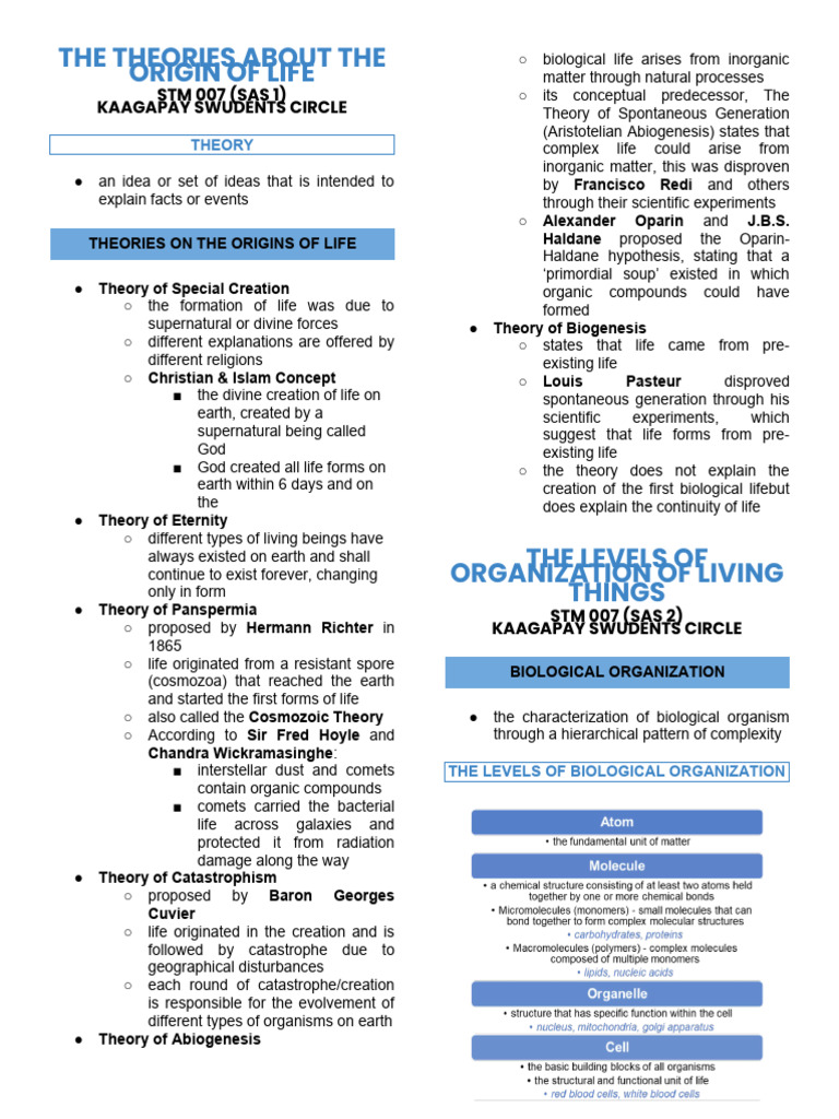 STM 007 - General Biology 1 | PDF | Epithelium | Cell (Biology)