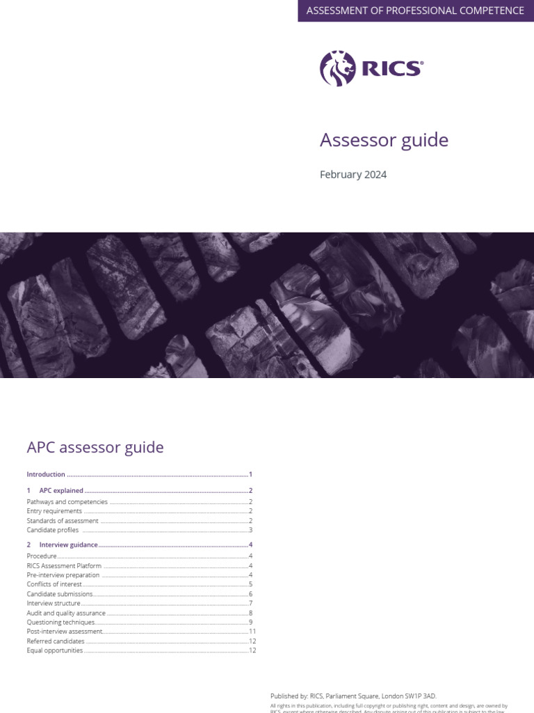 APC Assessor Guide - Final - February 2024 | PDF