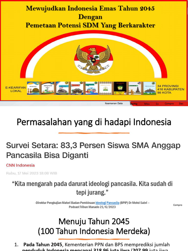 Presentasi Memetakan Potensi SDM 2045 - Compressed | PDF