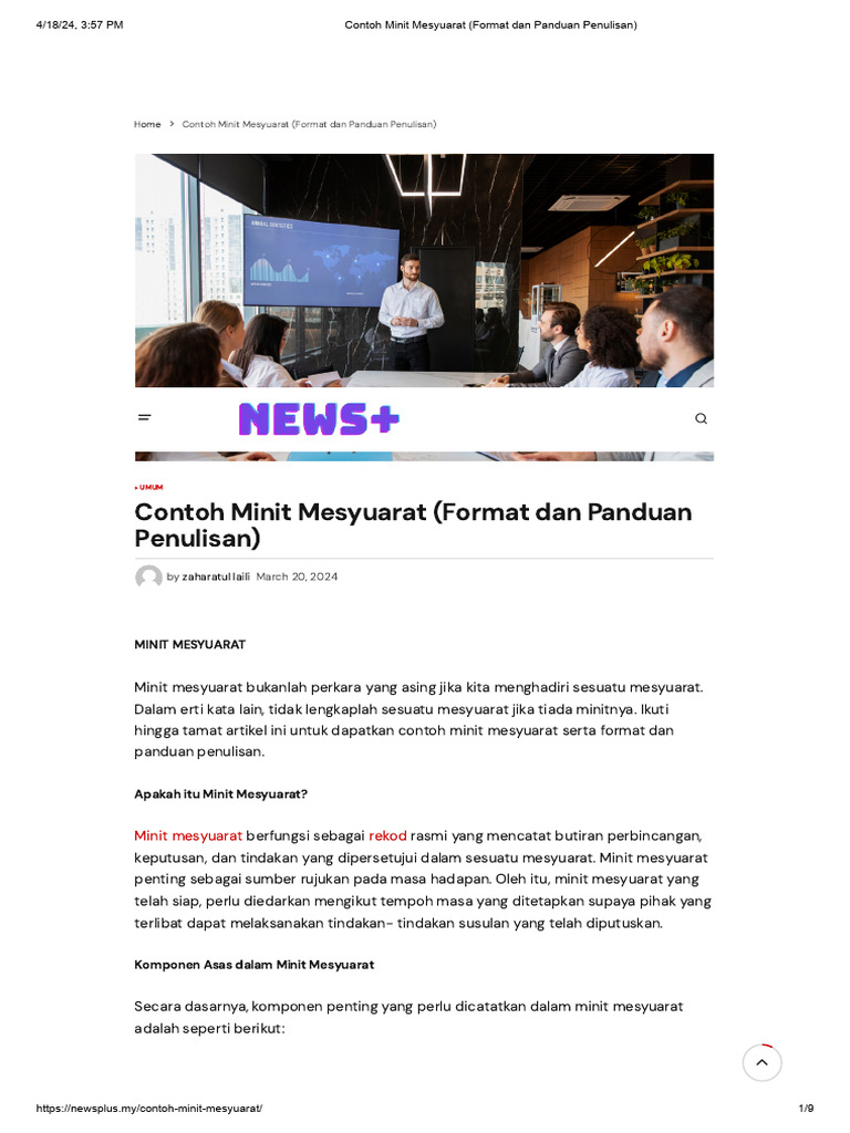 CTH Panduan Minit | PDF