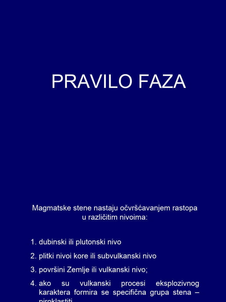 Pravilo Faza | PDF