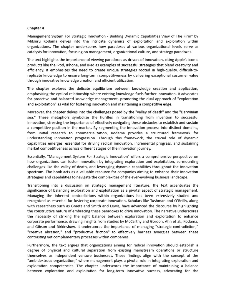 Bab 4 Book Review Management System For Strategic Innovation Pdf