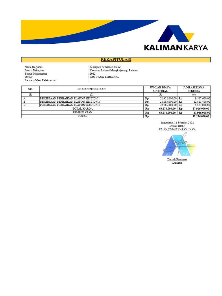 Opsi 1 Calcium Silicate Rangka Canal Truss | PDF