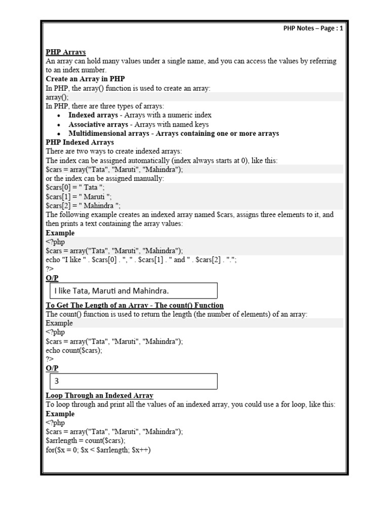 Class-9-Arrays - Indexed Arrays Associative Arrays Multidimensional Arrays Array Length Function ...