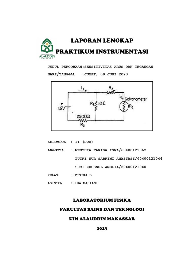 KLP Ii - Sensitivitas Arus Dan Tegangan1 | PDF