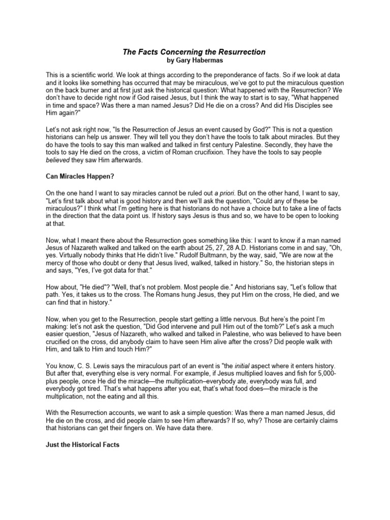 Gary Habermas - The Facts Concerning The Resurrection | Download Free ...