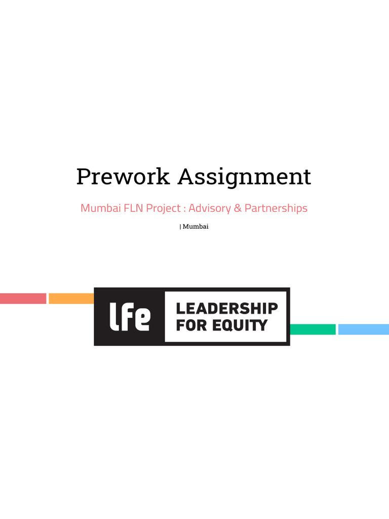 Pre Work - Mumbai A&A Project | PDF | Mentorship | Social Psychology