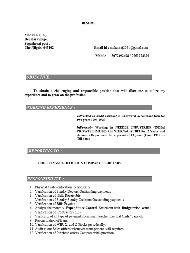 CV-Mohan Raj | PDF | Business