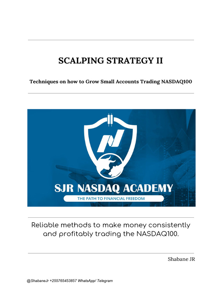 Nasdaq100 Scalping Strategy Ii | PDF | Risk | Volatility (Finance)