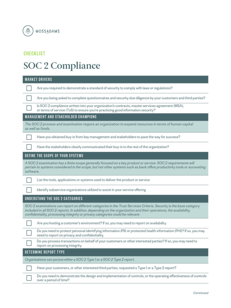 SOC 2 Compliance Checklist Guide | PDF | Computer Security | Security