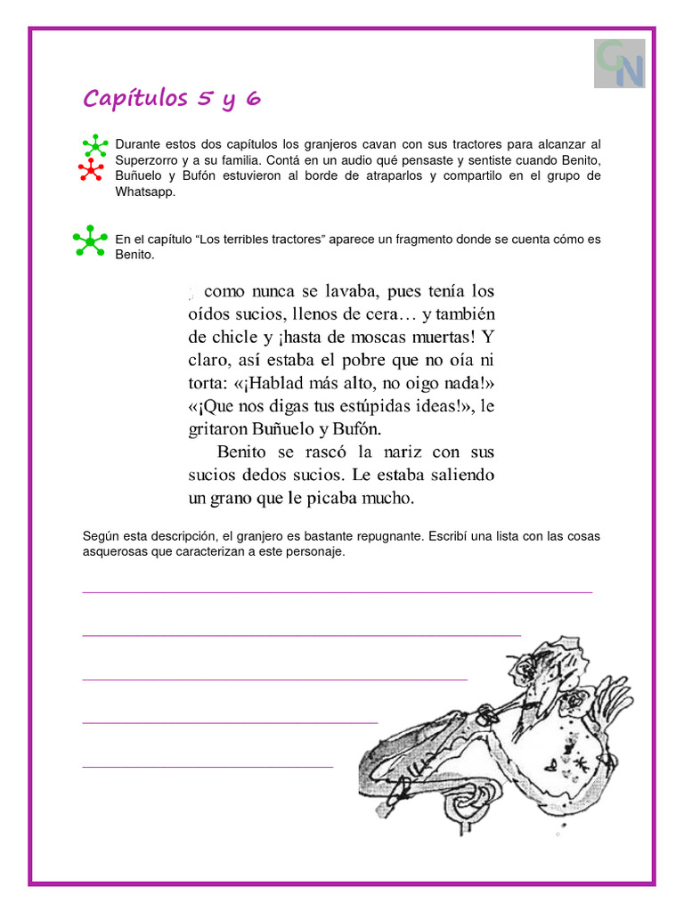 Capítulos 5 y 6 El Superzorro GN | PDF | Libros para adolescentes ...