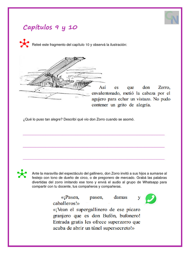 Capítulos 9 y 10 El Superzorro GN | PDF