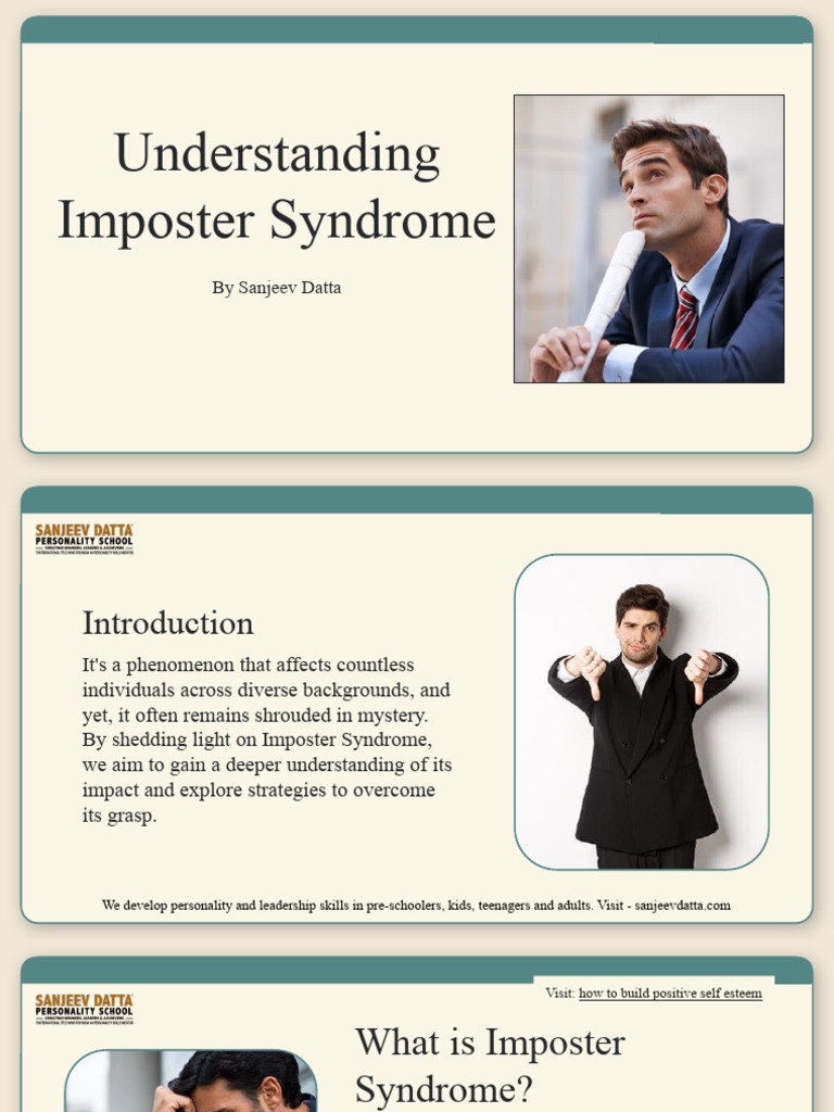 Understanding Imposter Syndrome | PDF | Perfectionism (Psychology) | Professional Skills