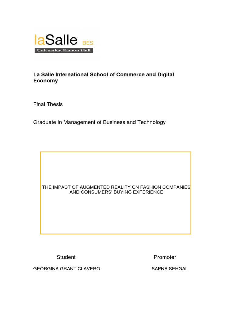 Thesis 3 | PDF | Augmented Reality | Retail