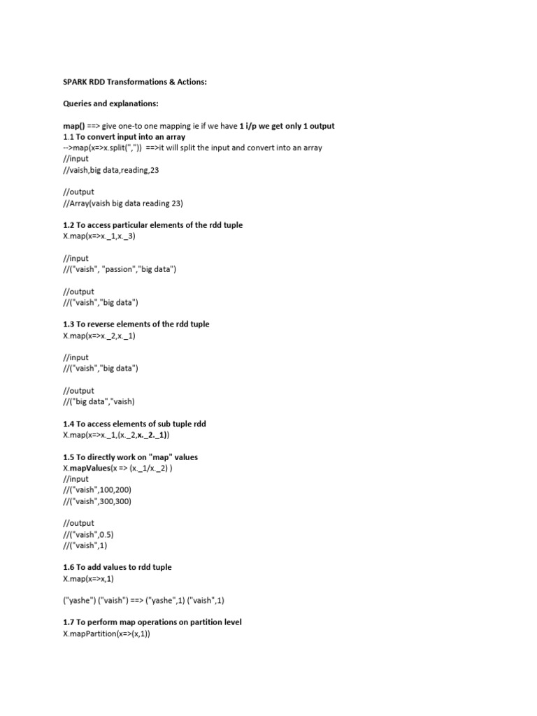 Spark RDD | PDF | Apache Spark | Computing