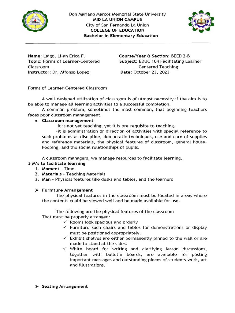 Lct Report | PDF | Classroom | Learning