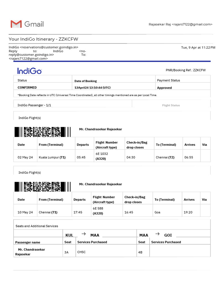 Chennai Indigo | Download Free PDF | Travel Visa | Airport