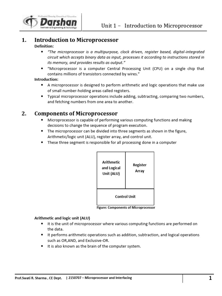Introduction To MP 8085 | PDF | Random Access Memory | Central Processing Unit